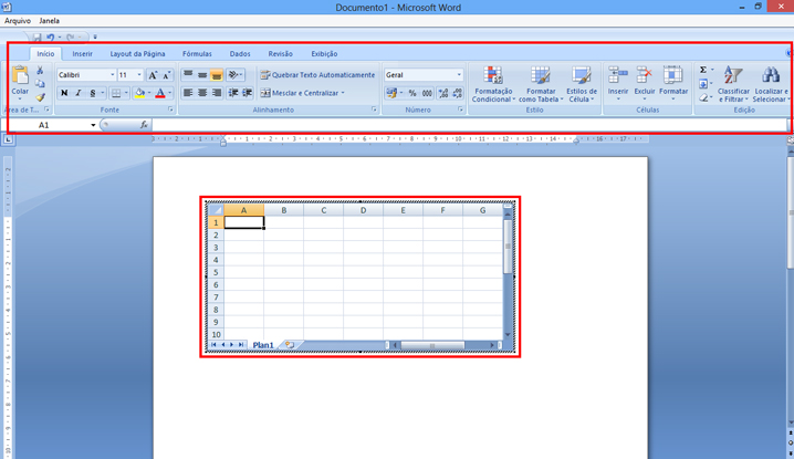 Como adicionar uma planilha do Excel dentro do Word Como adicionar uma planilha do Excel dentro do Word
