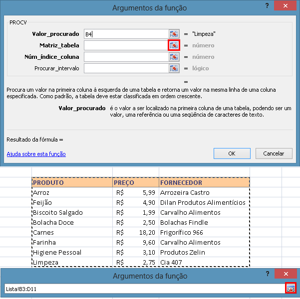 Função =Procv() no Excel Função =Procv() no Excel