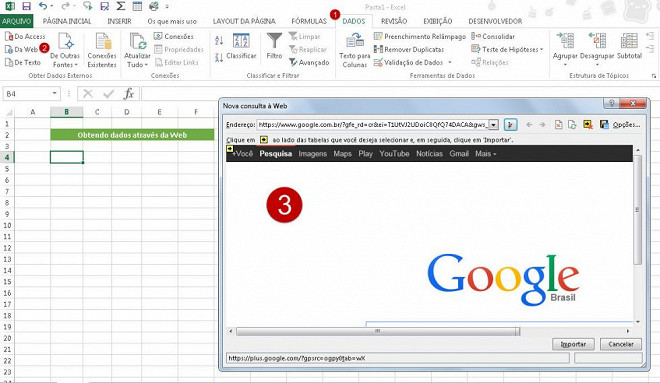 Como importar dados da Web diretamente para o Excel Como importar dados da Web diretamente para o Excel