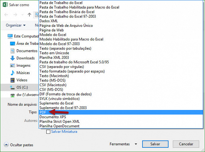 Como salvar uma planilha em PDF no Excel Como salvar uma planilha em PDF no Excel